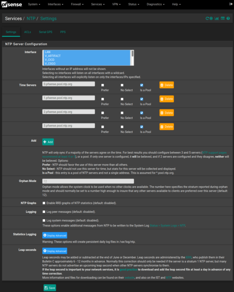 NTP Server on pfSense – Knowledge Base